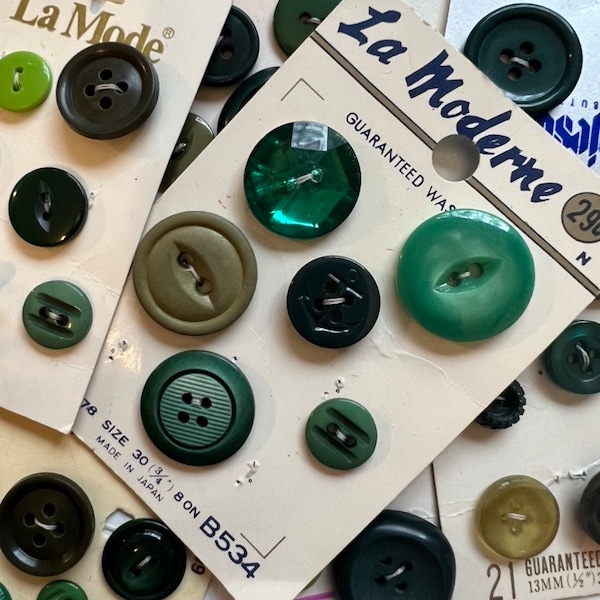 Vintage Button Cards - Etsy