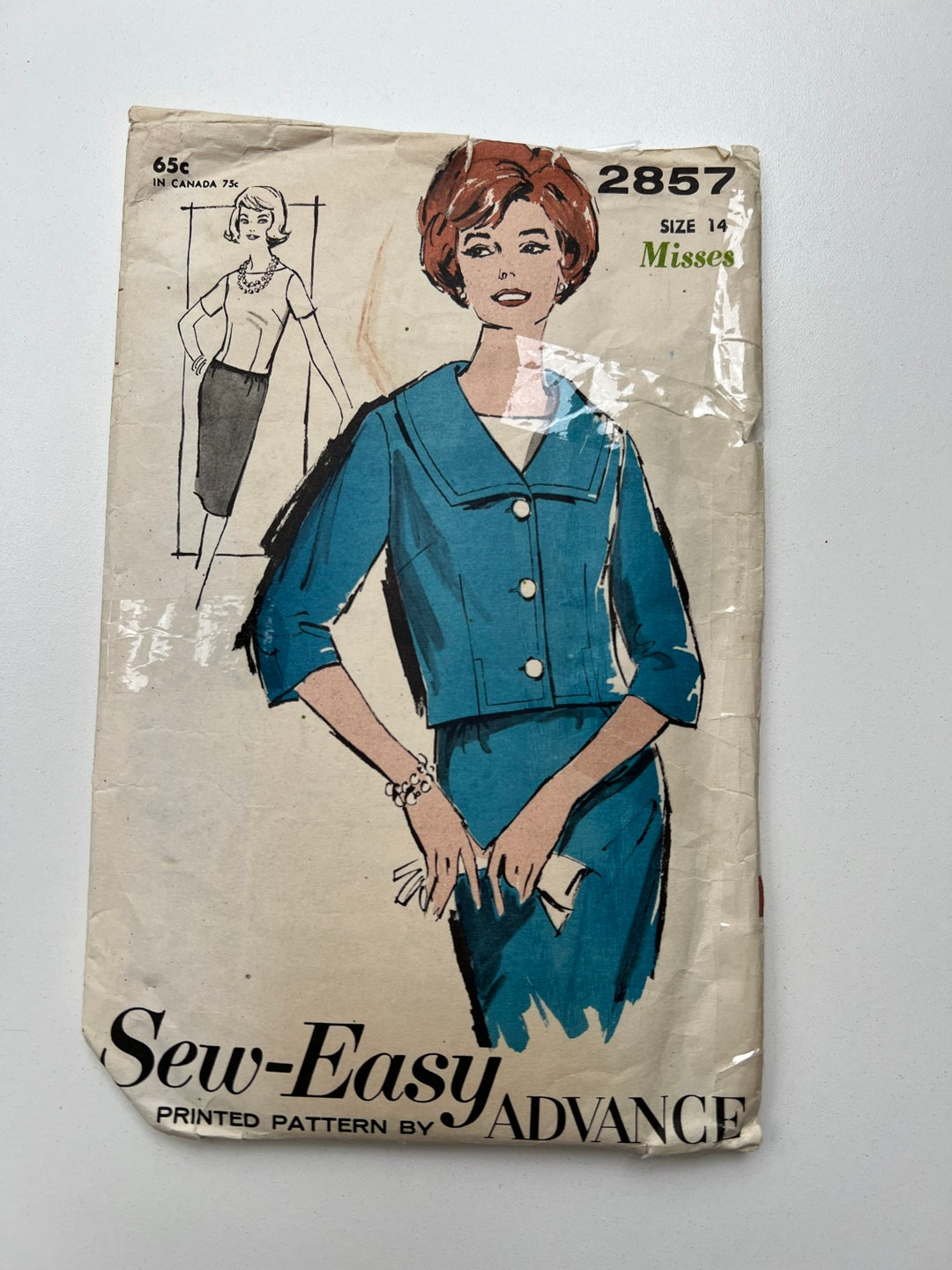 Vintage Sew Easy Advance Sewing Pattern No. 2857 Size 14 Women's Misses ...