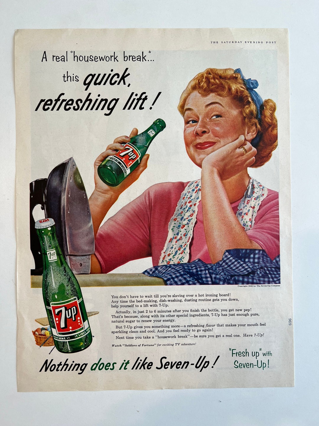 Vintage 1956 7-up Magazine Ad " Quick Refreshing Lift" Magazine ...