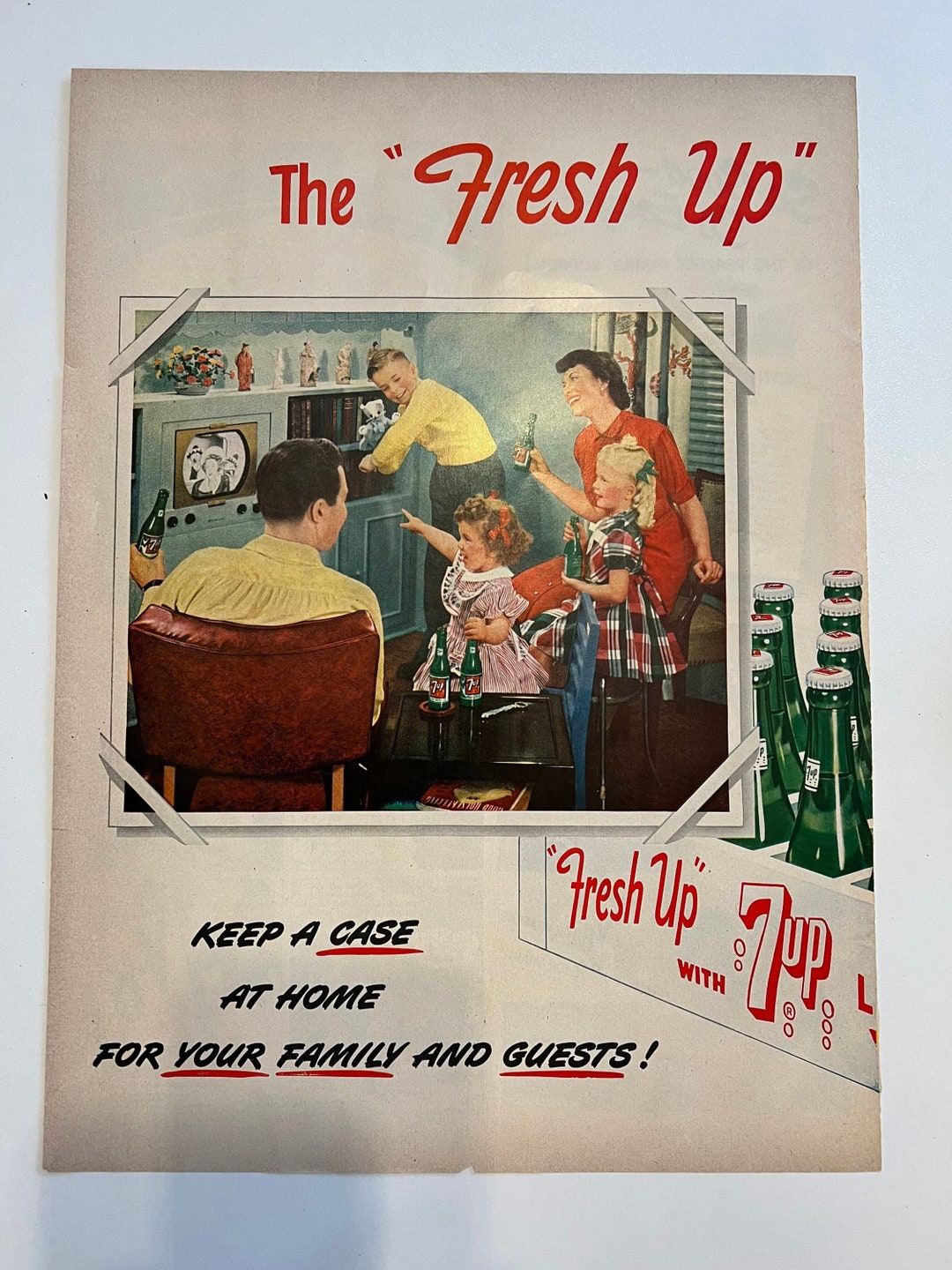 Vintage 1950 7-up Magazine Ad “the Fresh Up” Magazine - Original Print ...