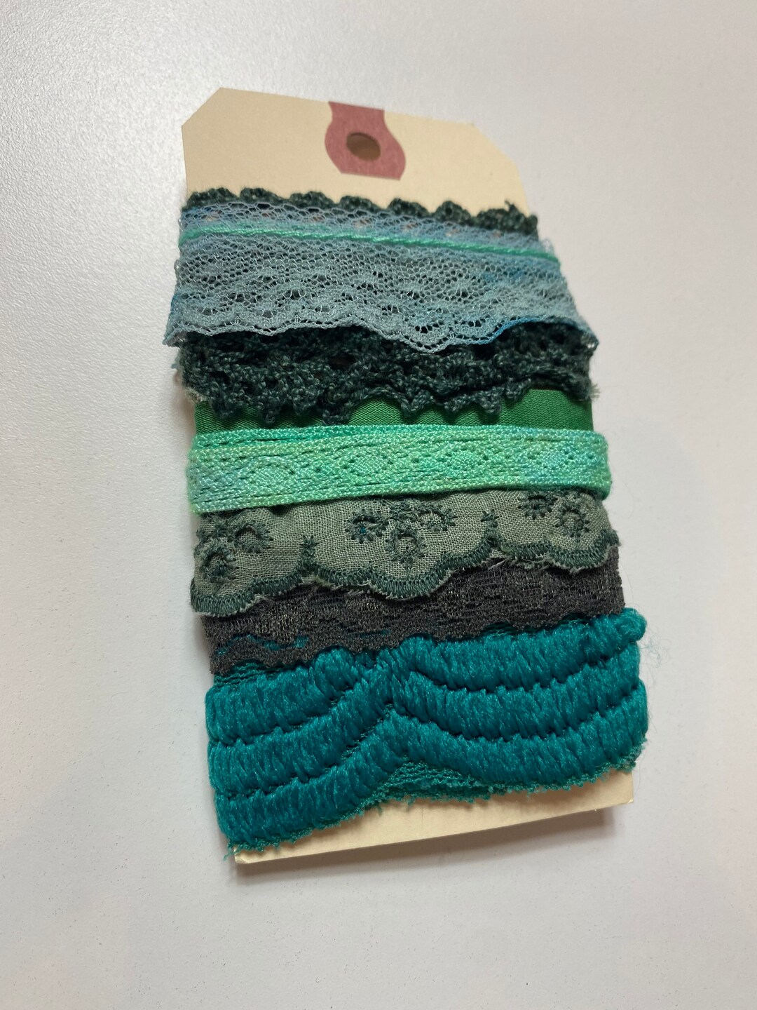 Vintage Lace Trim Scrap Bundle Lace Remnants, Shades of Green Laces ...