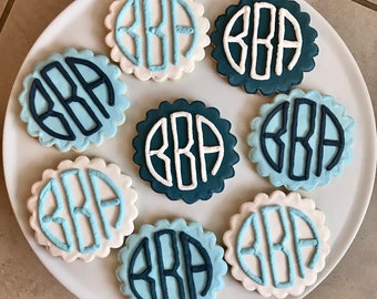 Monogram cookies | Etsy