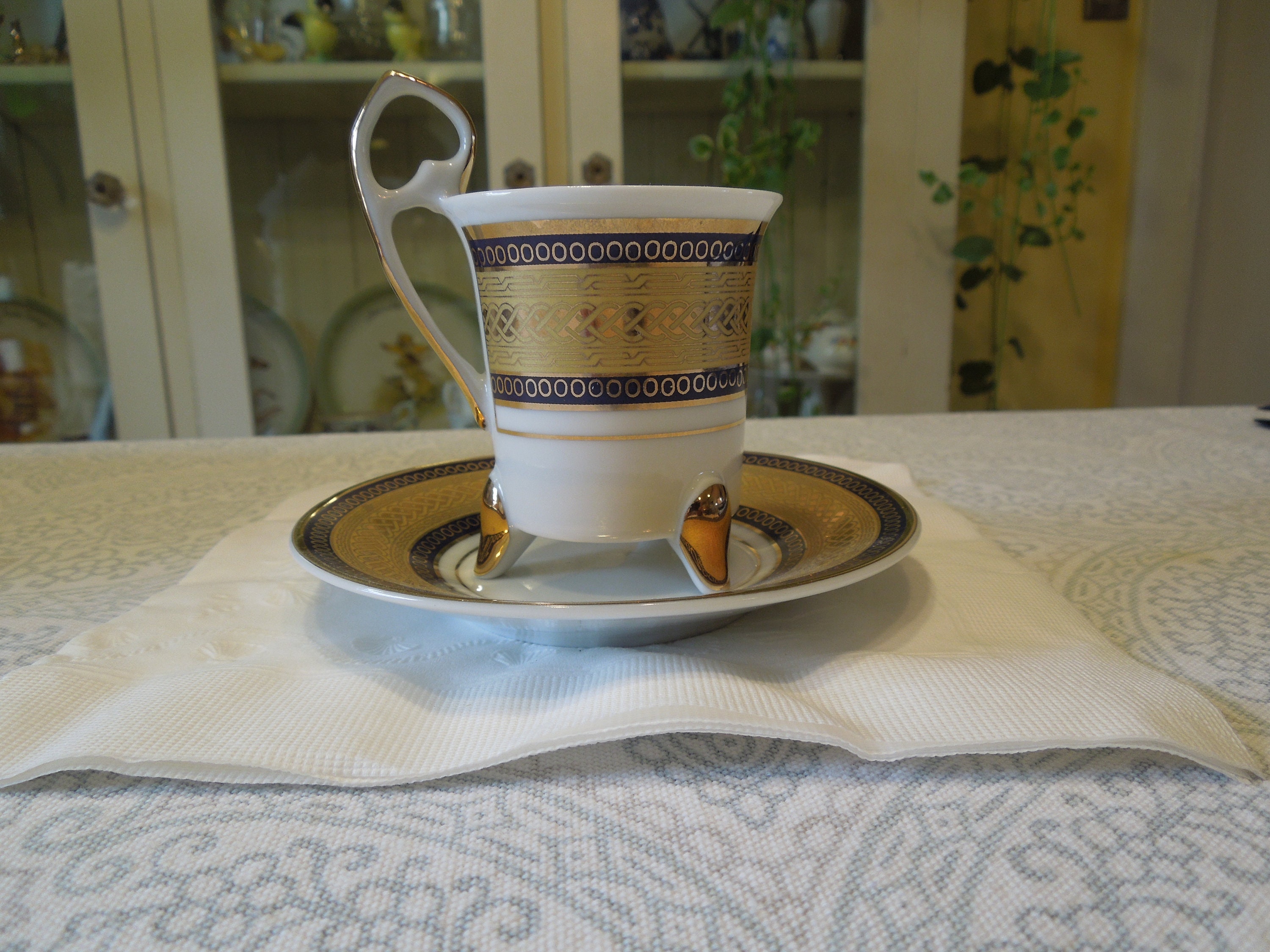 Demitase Tea/expresso Cup and Saucer Italian Design Vibrant Colors ...