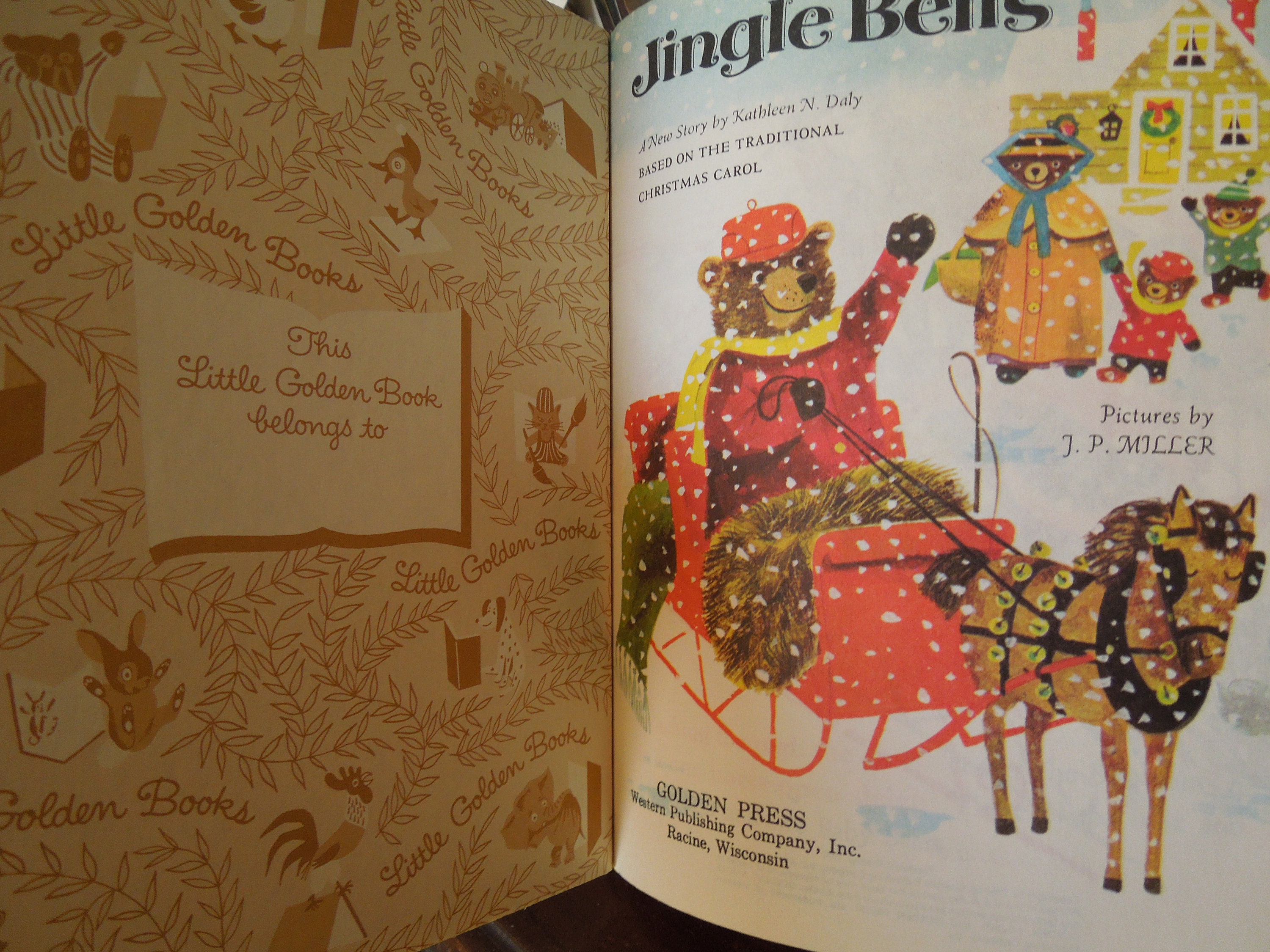 Jingle Bells a Little Golden Book Copyright 1982 - Etsy