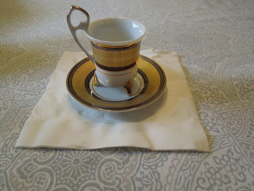 Demitase Tea/expresso Cup and Saucer Italian Design Vibrant Colors ...