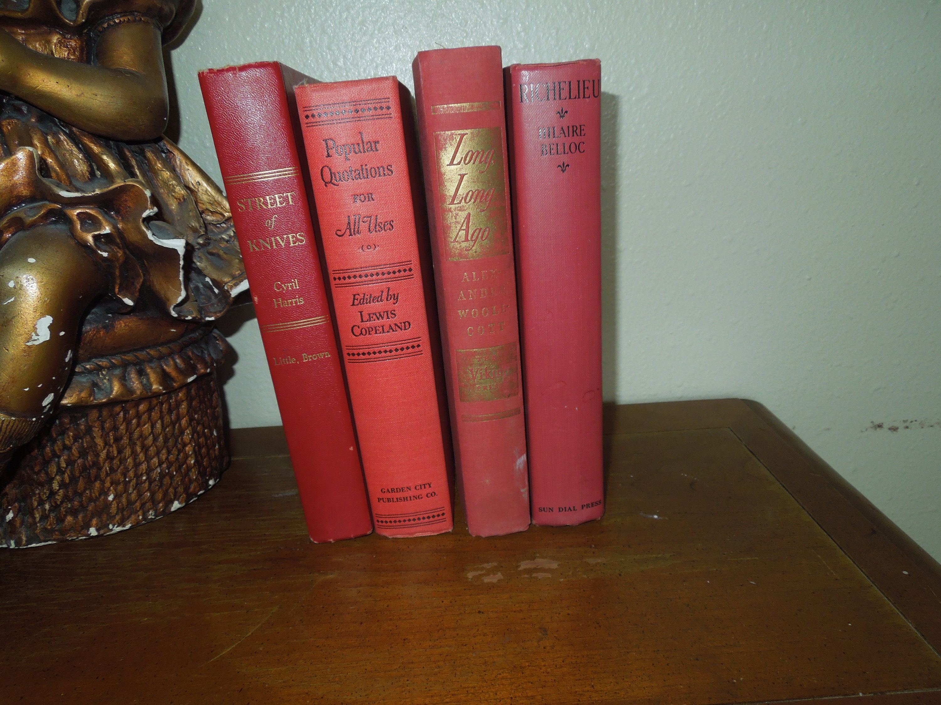 Vintage Red Books for Instant Library or Decor Four Books in This ...