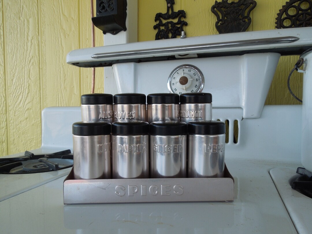 Vintage Metal Copper and Black Spice Rack Great Shape - Etsy