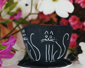 Carved Cat Table - Etsy