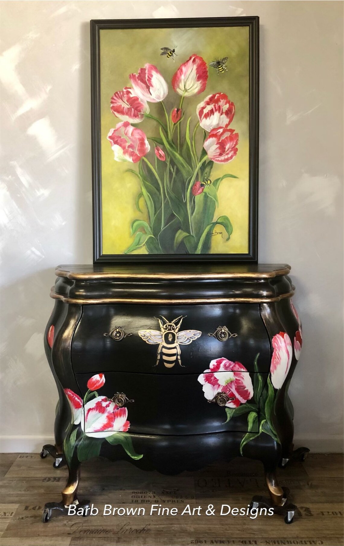 Bombe Chest Black Bombe Chest Painted Furniture Red - Etsy