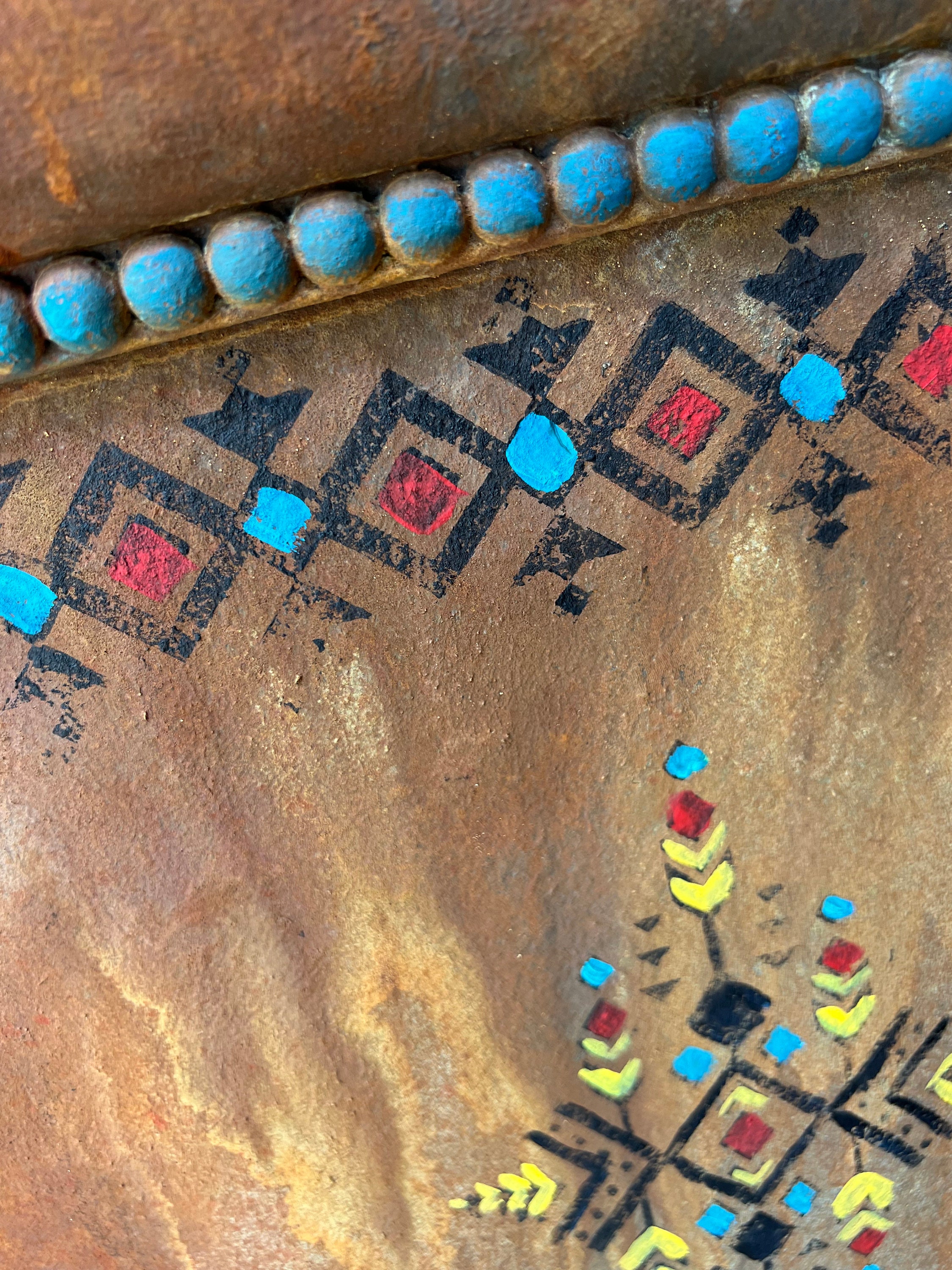 Custom Order Option | Western Themed Rusted Patina Buffalo Tribal Art ...