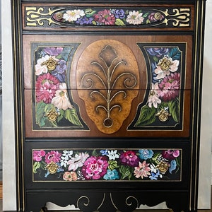 Custom Order Option | Artisan Design and Hand Painted Jacobean Bedroom ...