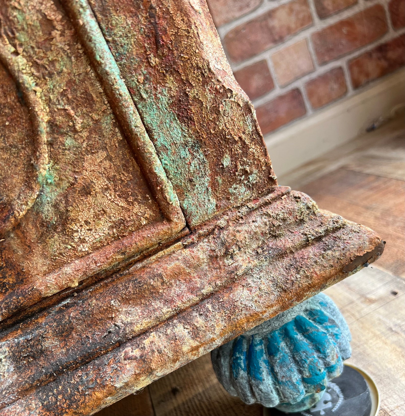 Western Themed Rusted Patina Buffalo Tribal Art Chest SOLD, Do Not ...