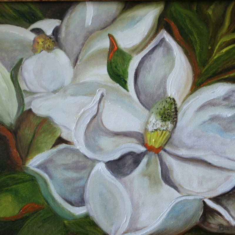 Magnolia Painting - Etsy
