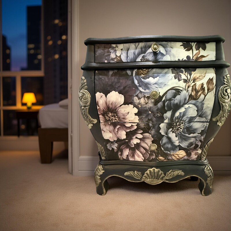 Floral Nightstand - Etsy