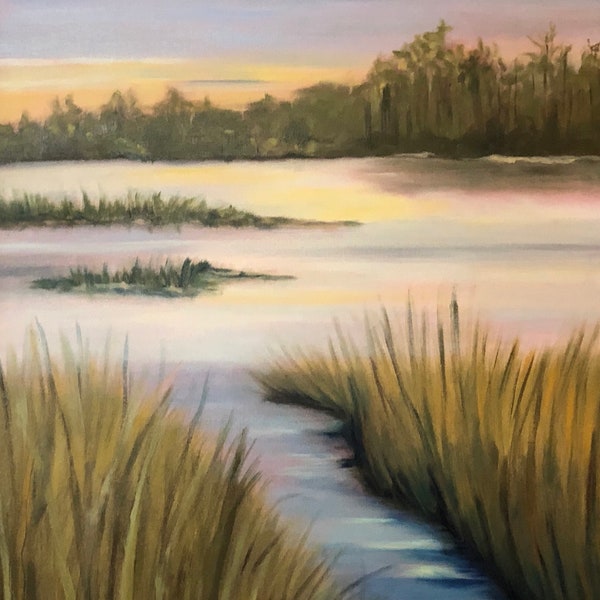 Marsh Sunset - Etsy