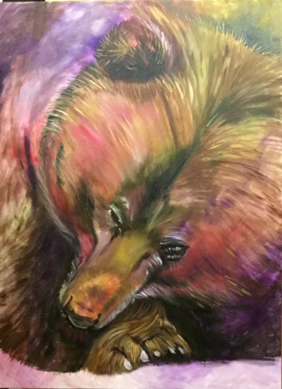 Bear Painting Oil on Canvasoriginal Art and Prints Bear | Etsy