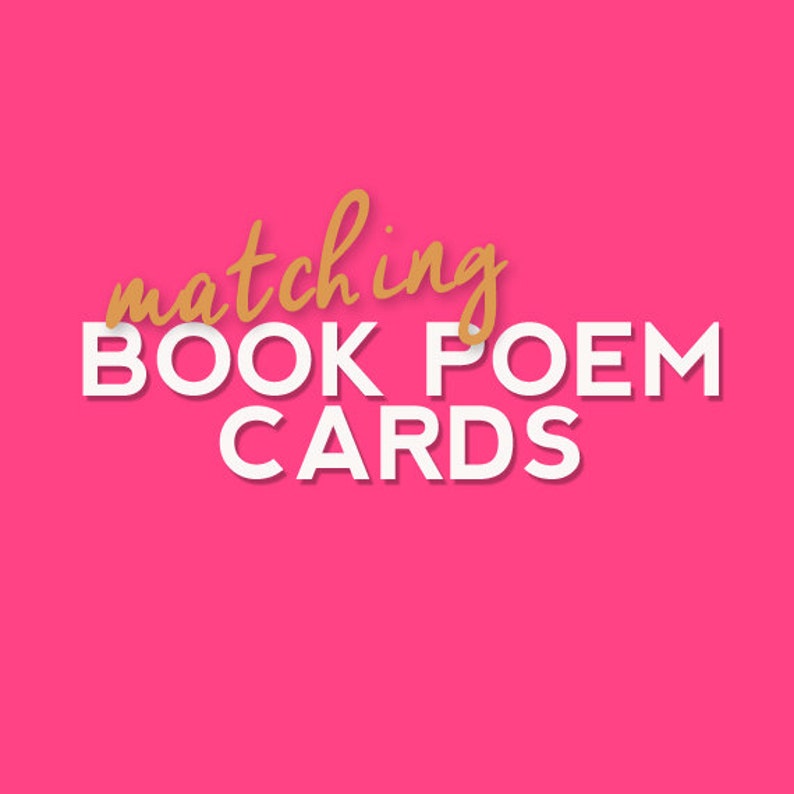 Made to Match - Book Poem Card - Etsy