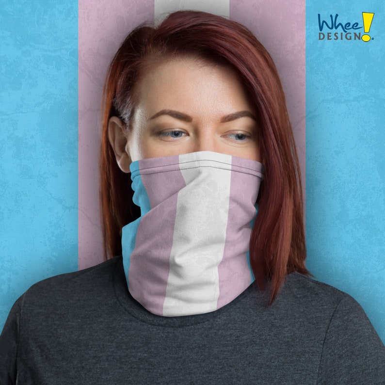 Transgender Pride Flag Neck Gaiter/mask - Etsy