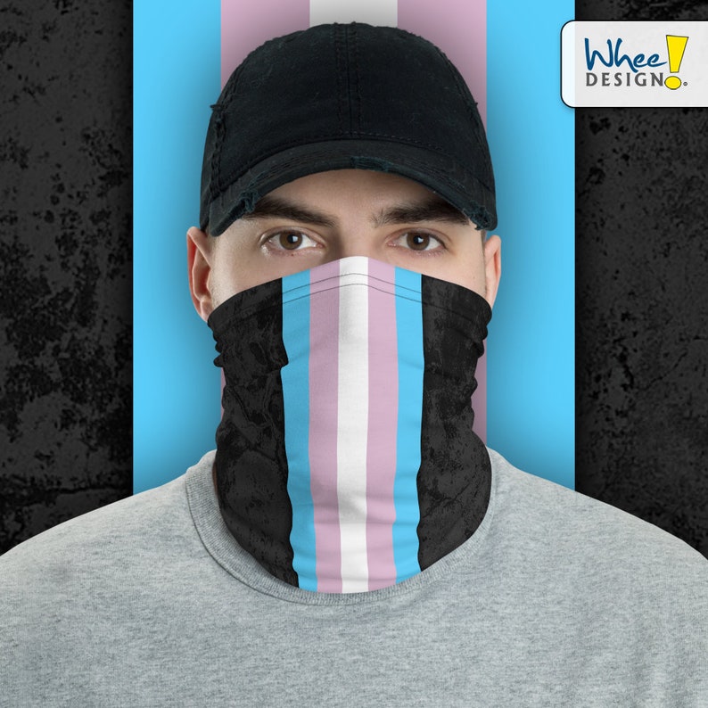 Transgender Pride Flag Stripe Neck Gaiter/Face Mask | Etsy