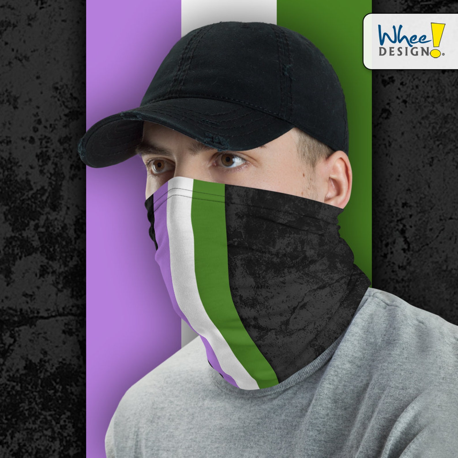 Genderqueer Pride Flag Stripe Neck Gaiter/face Mask - Etsy