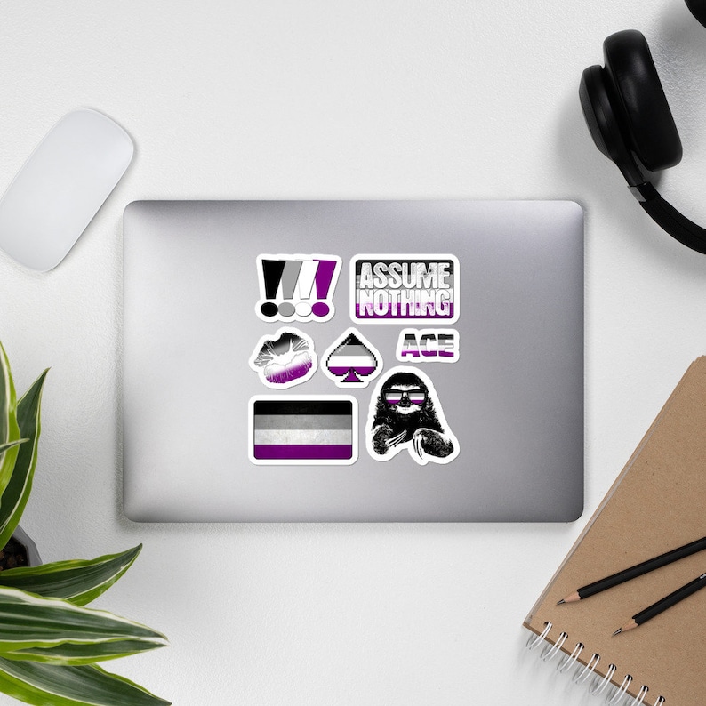 Asexual / Ace Pride Flag Sticker Set - Etsy Hong Kong