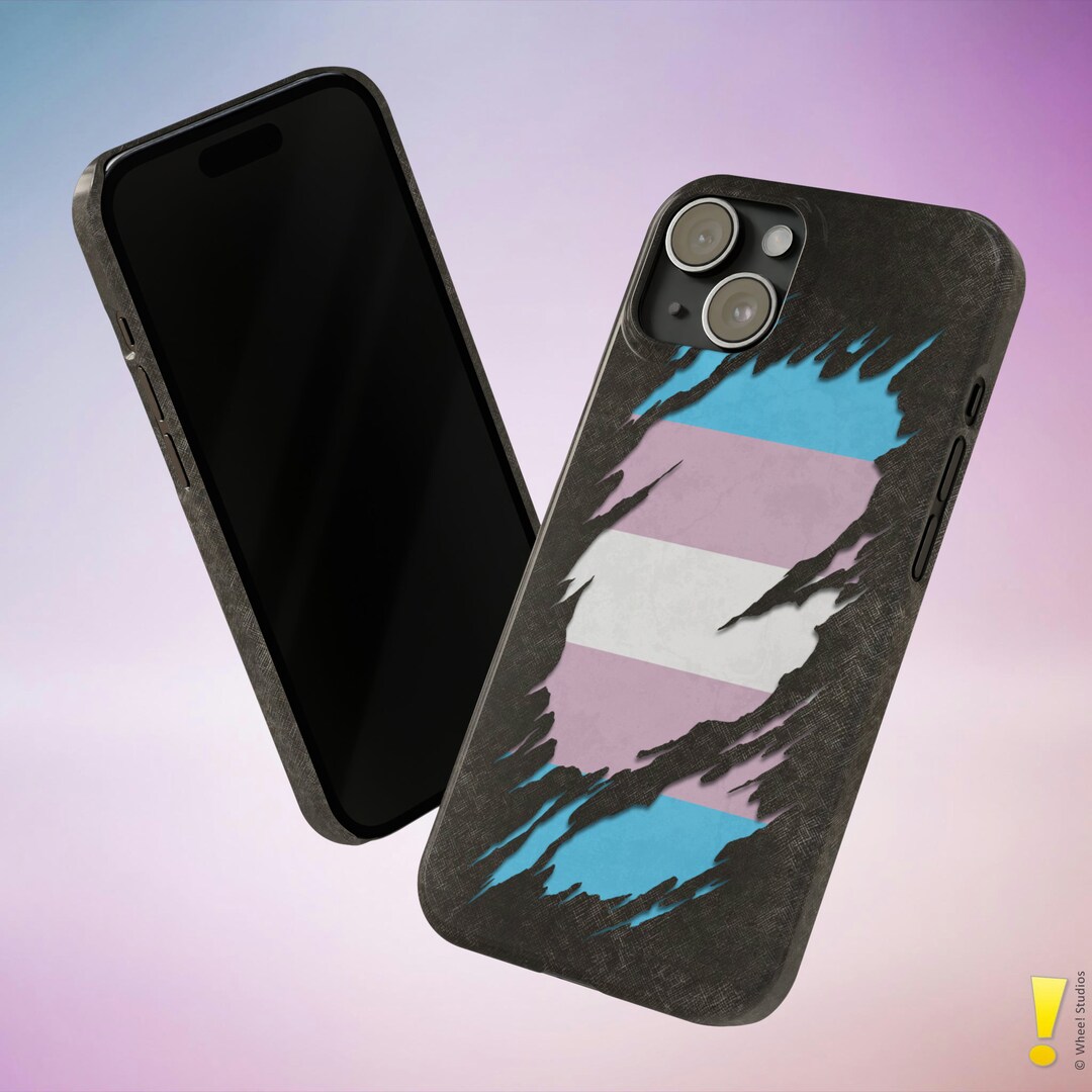 Transgender Pride Flag Ripped Reveal Slim Iphone® Case Etsy