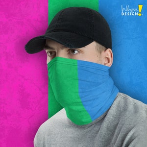 Polysexual Pride Flag Neck Gaiter/mask - Etsy