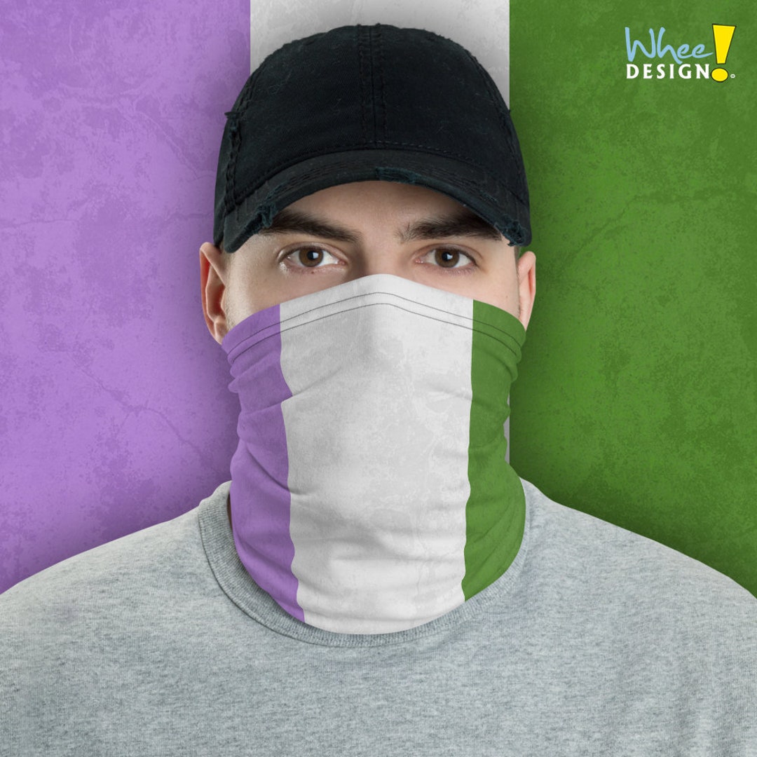 Genderqueer Pride Flag Neck Gaiter/mask - Etsy
