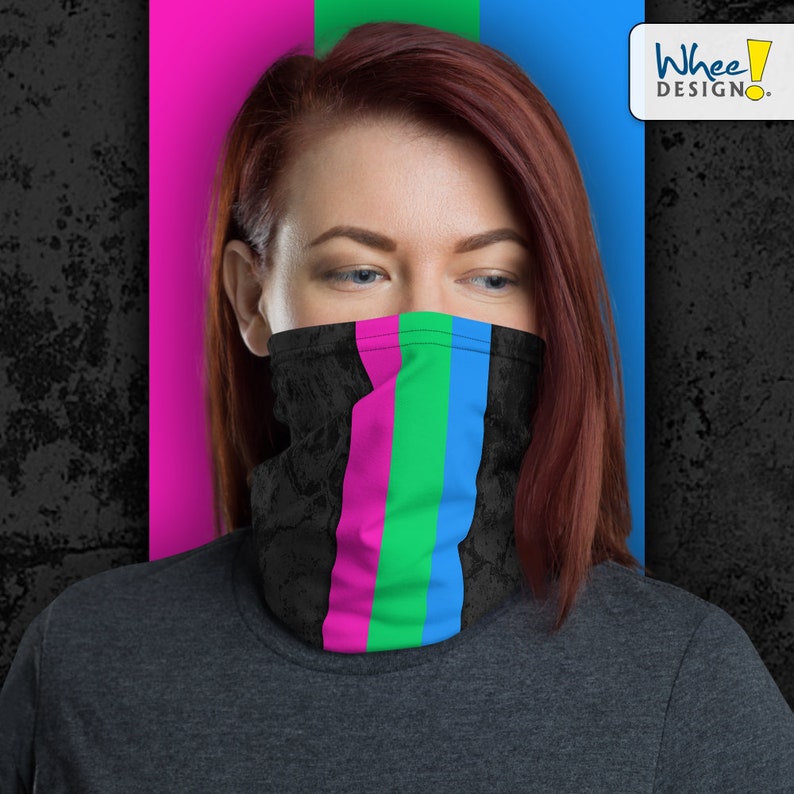 Polysexual Pride Flag Stripe Neck Gaiter/face Mask - Etsy