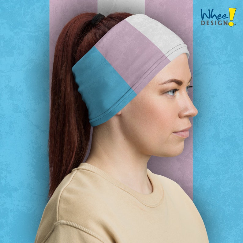 Transgender Pride Flag Neck Gaiter/mask - Etsy