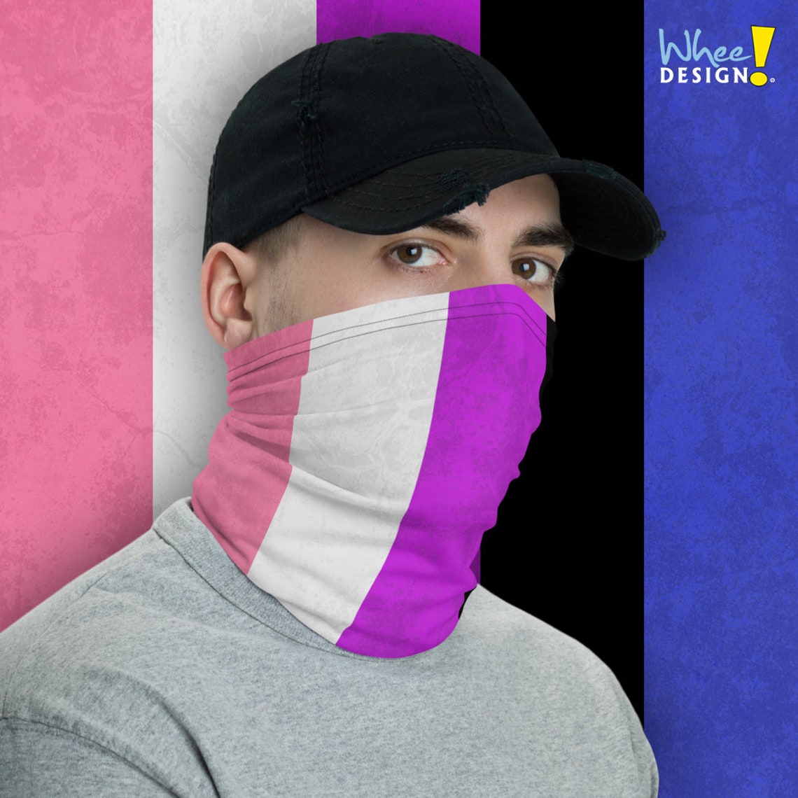 Genderfluid Pride Flag Neck Gaiter/mask | Etsy