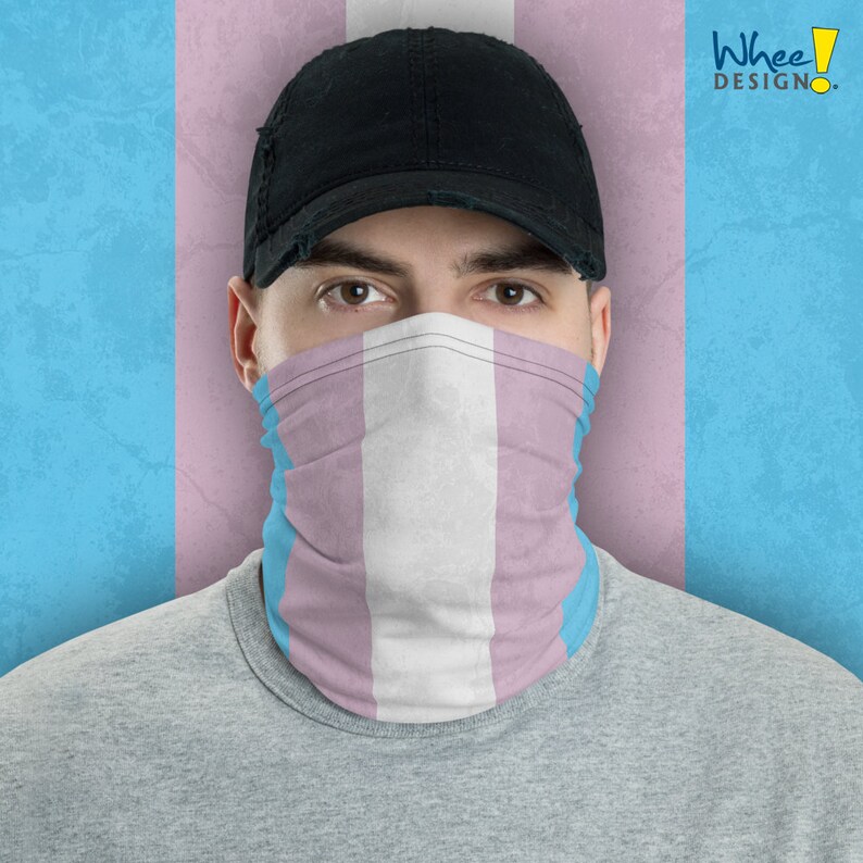 Transgender Pride Flag Neck Gaiter/mask - Etsy