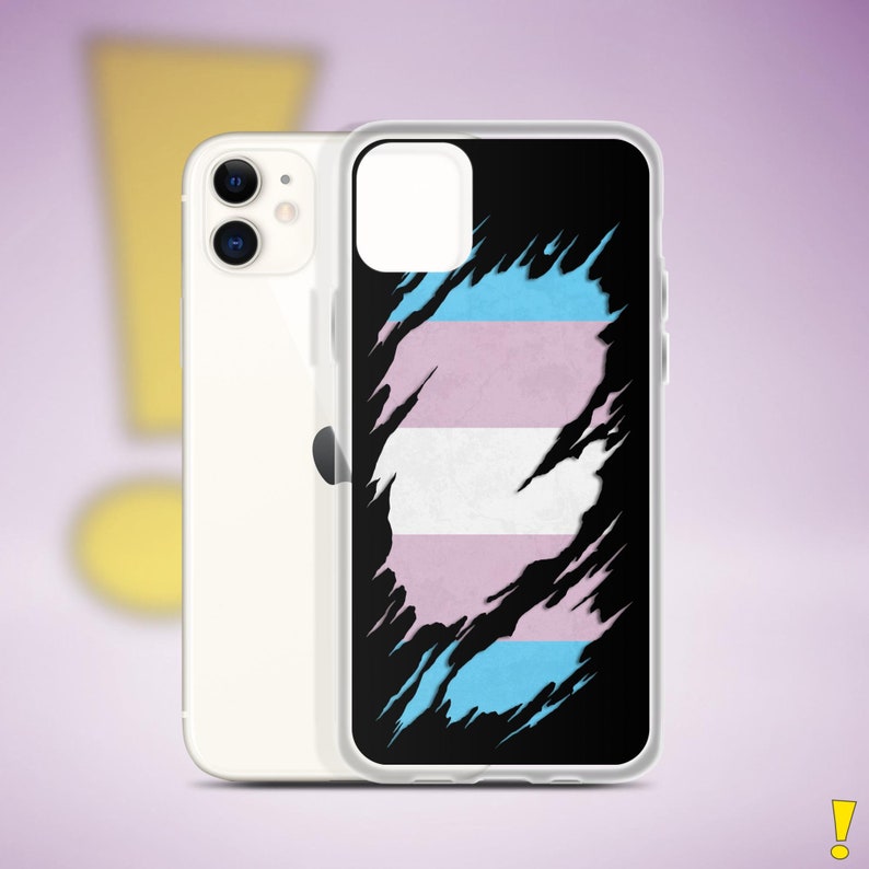 Transgender Pride Flag Ripped Reveal Clear Case For Iphone® Etsy