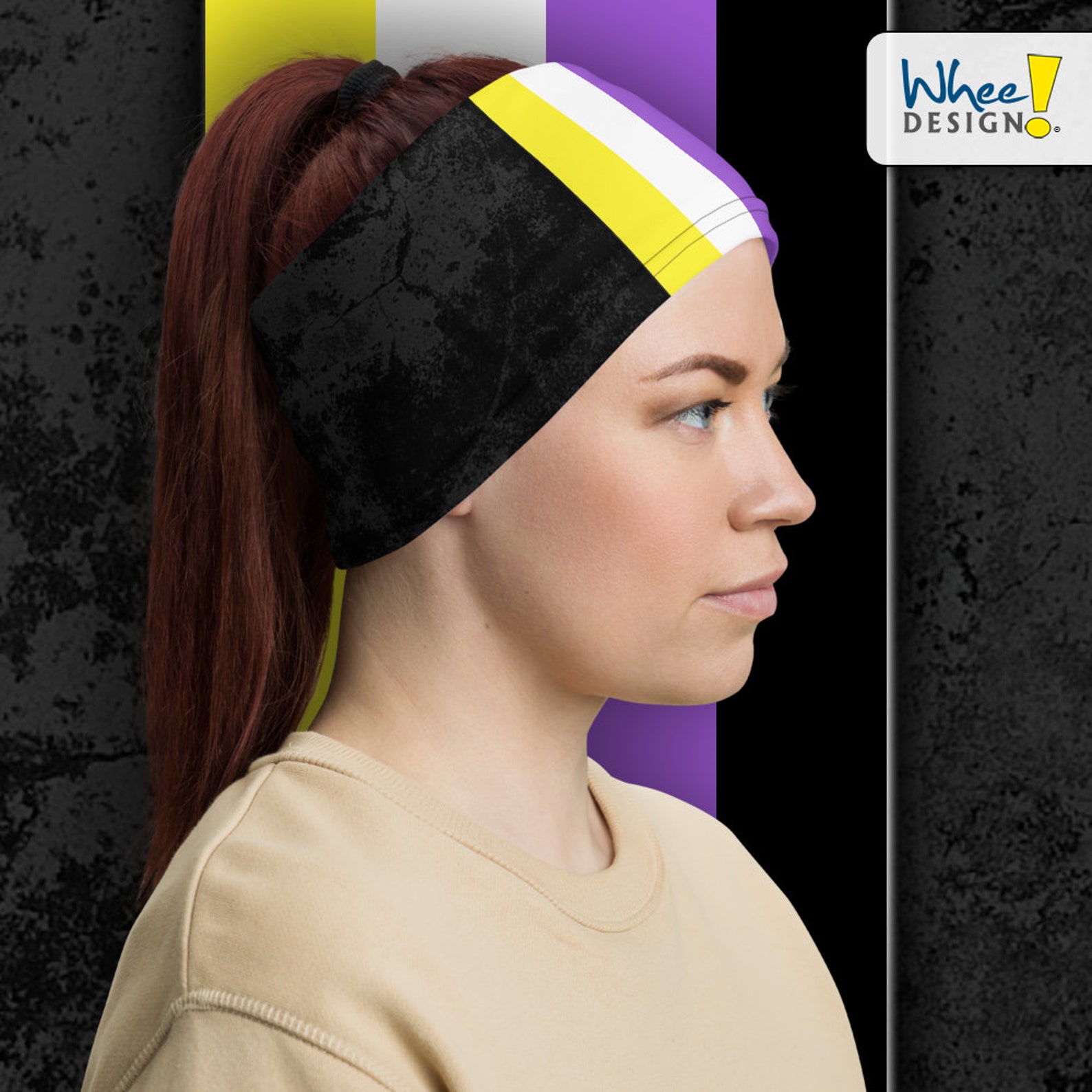 Nonbinary Pride Flag Stripe Neck Gaiter/face Mask - Etsy