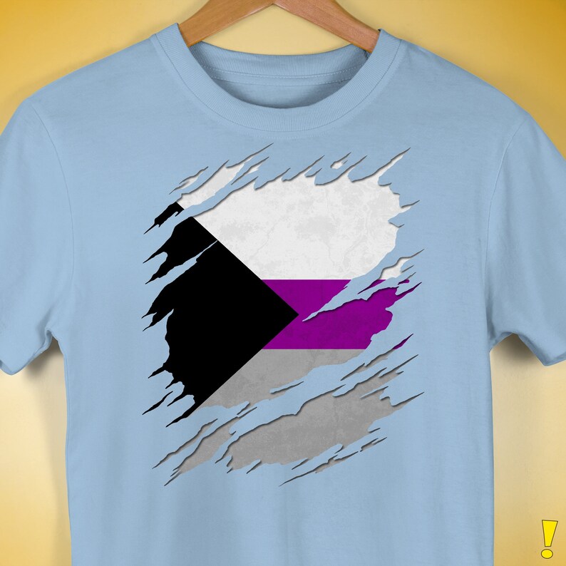 Demisexual Pride Flag Ripped Reveal Premium Unisex T Shirt Etsy
