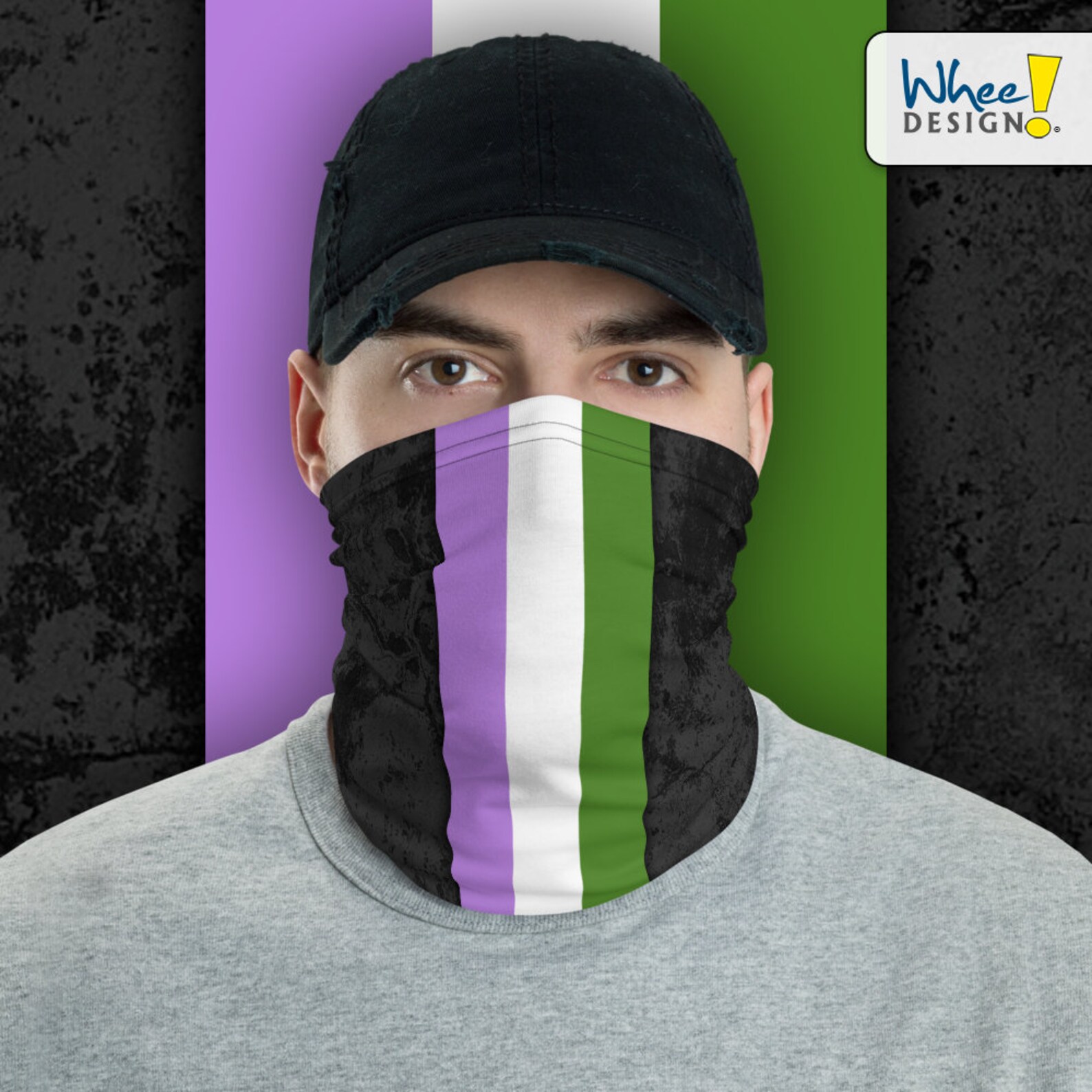 Genderqueer Pride Flag Stripe Neck Gaiter/face Mask - Etsy