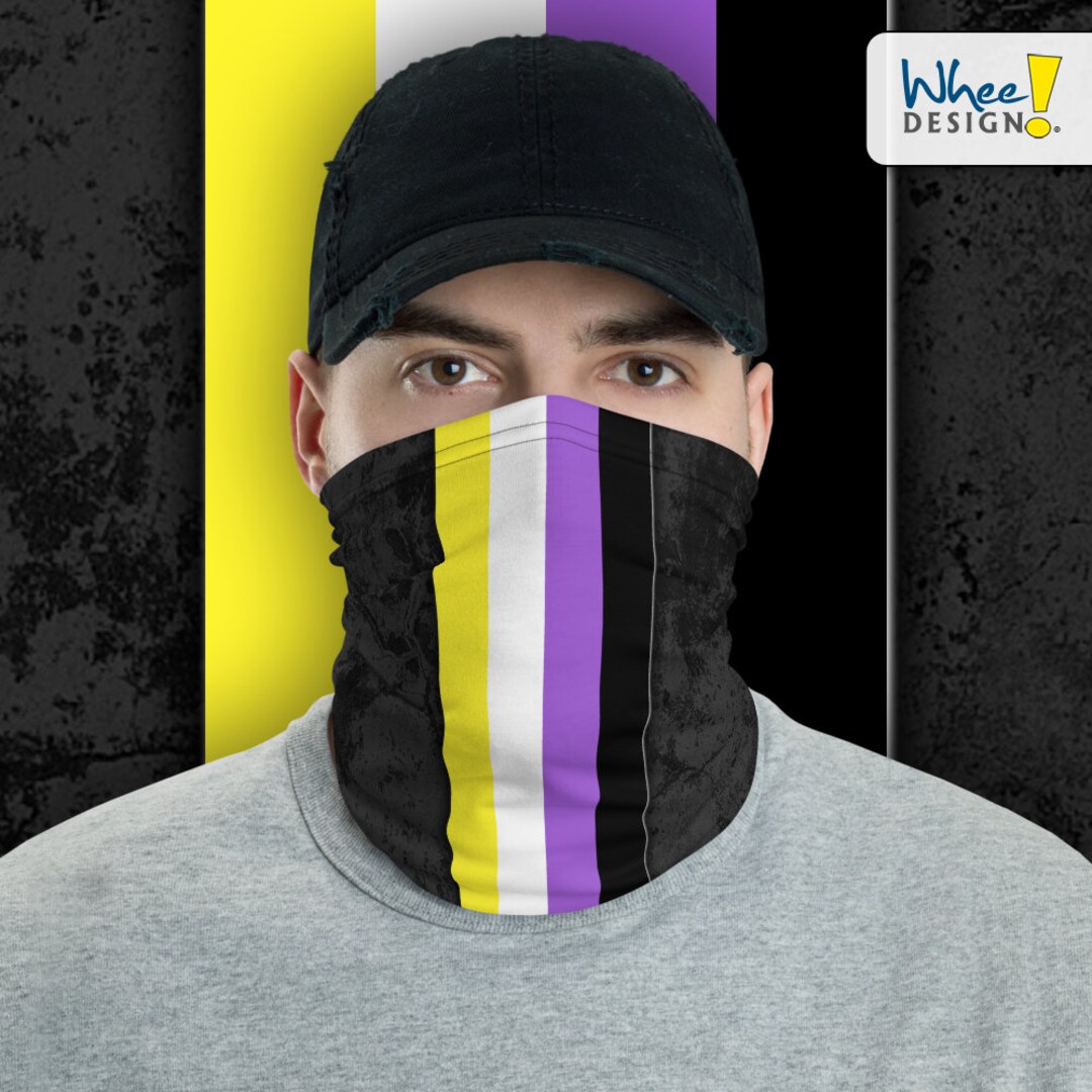 Nonbinary Pride Flag Stripe Neck Gaiter/face Mask - Etsy