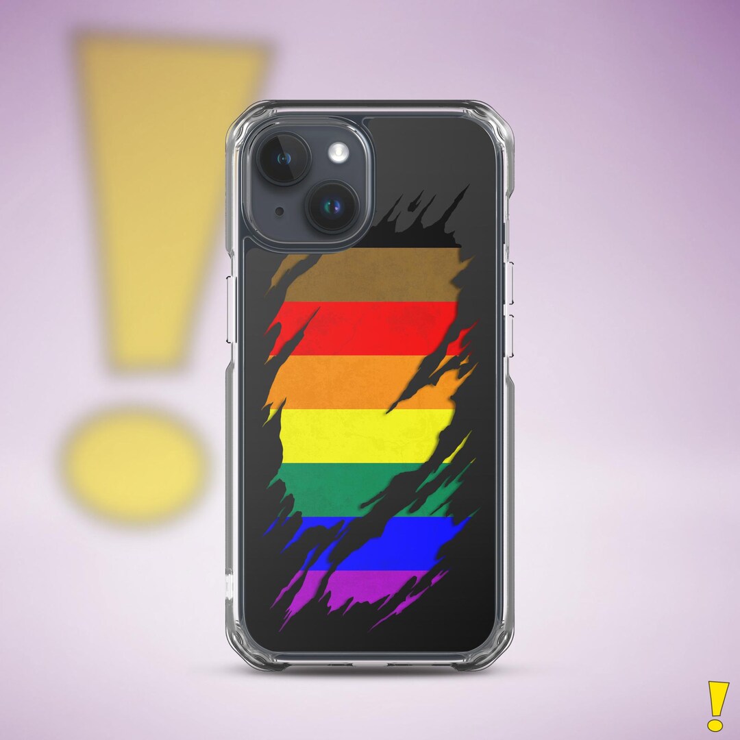 Philly Lgbtq Pride Flag Ripped Reveal Clear Case For Iphone® Etsy