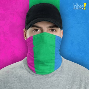 Polysexual Pride Flag Neck Gaiter/mask - Etsy