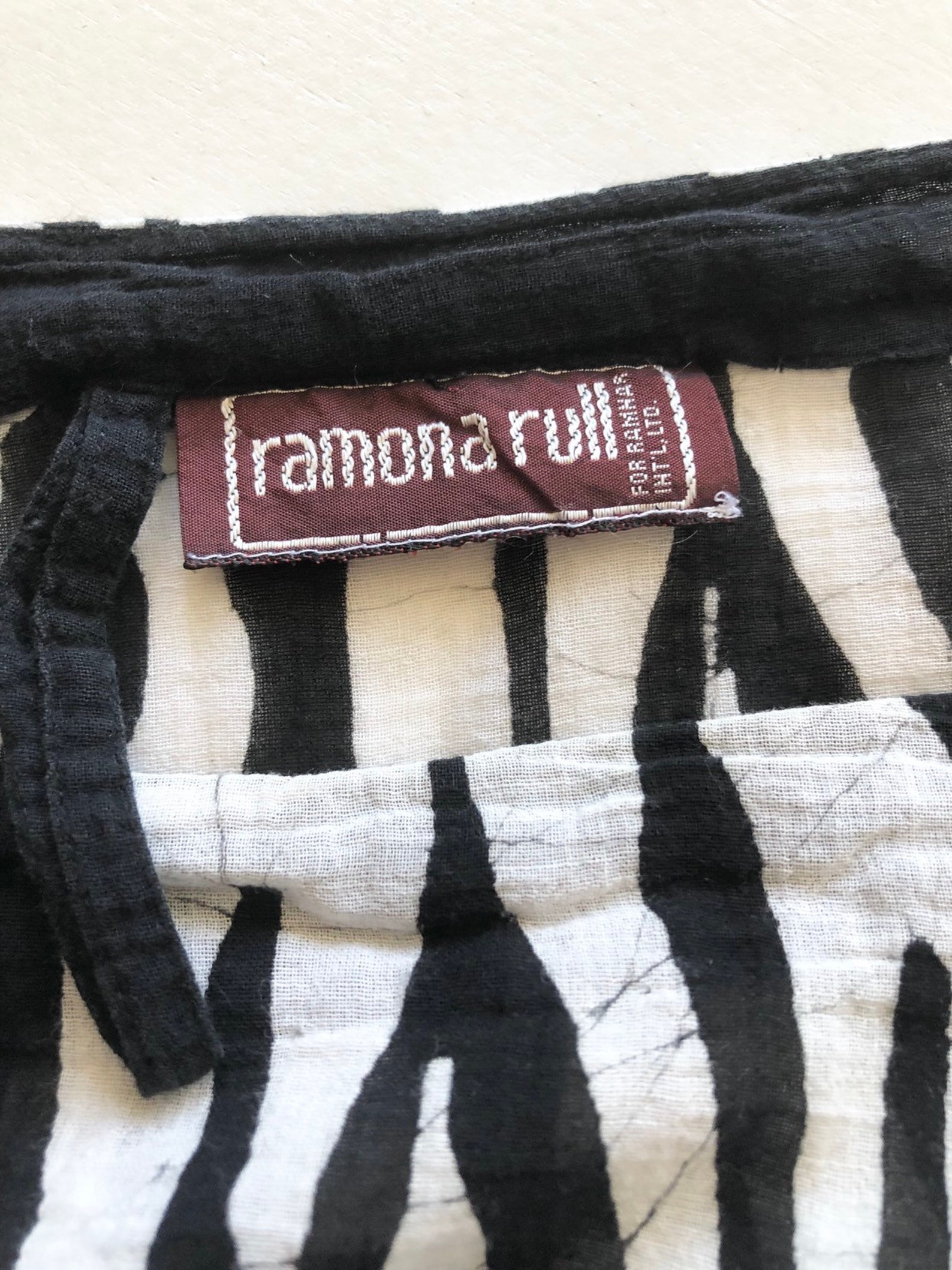 1980s Zebra Batik Print Cotton Tunic M - Etsy