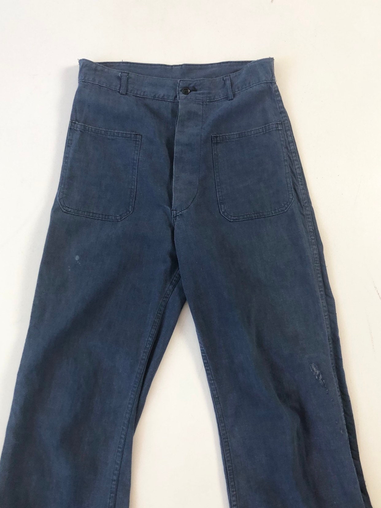 1950's Sailor High Waisted Denim Pants 29” - Etsy 1950's Sailor High Waisted Denim Pants 29” - Etsy