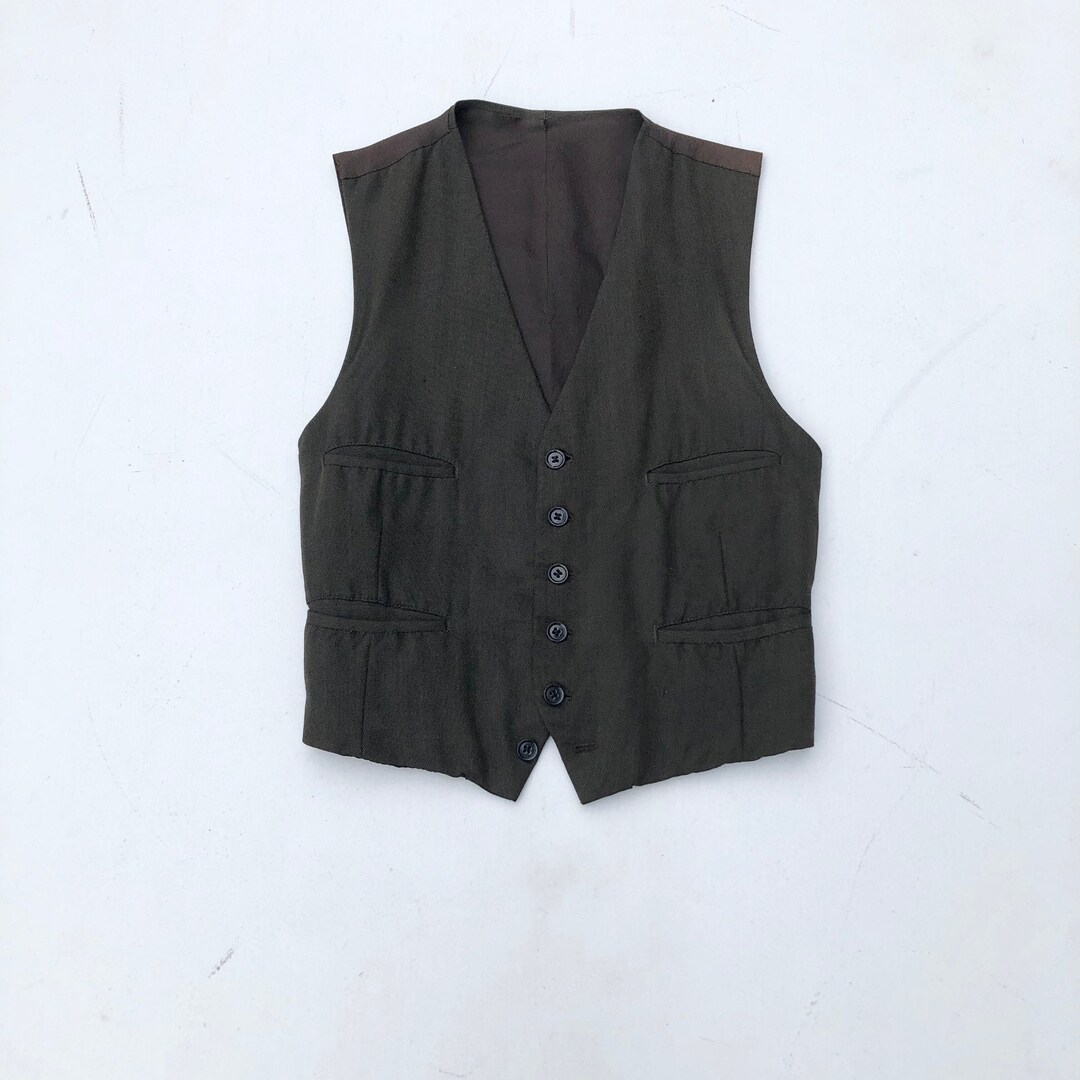 1950s Sharkskin Rayon Vest S - Etsy