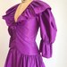GORGEOUS 1980s Helene Sidel Purple Taffeta Ruffle Dress - Etsy