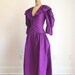 GORGEOUS 1980s Helene Sidel Purple Taffeta Ruffle Dress - Etsy