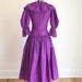 GORGEOUS 1980s Helene Sidel Purple Taffeta Ruffle Dress - Etsy