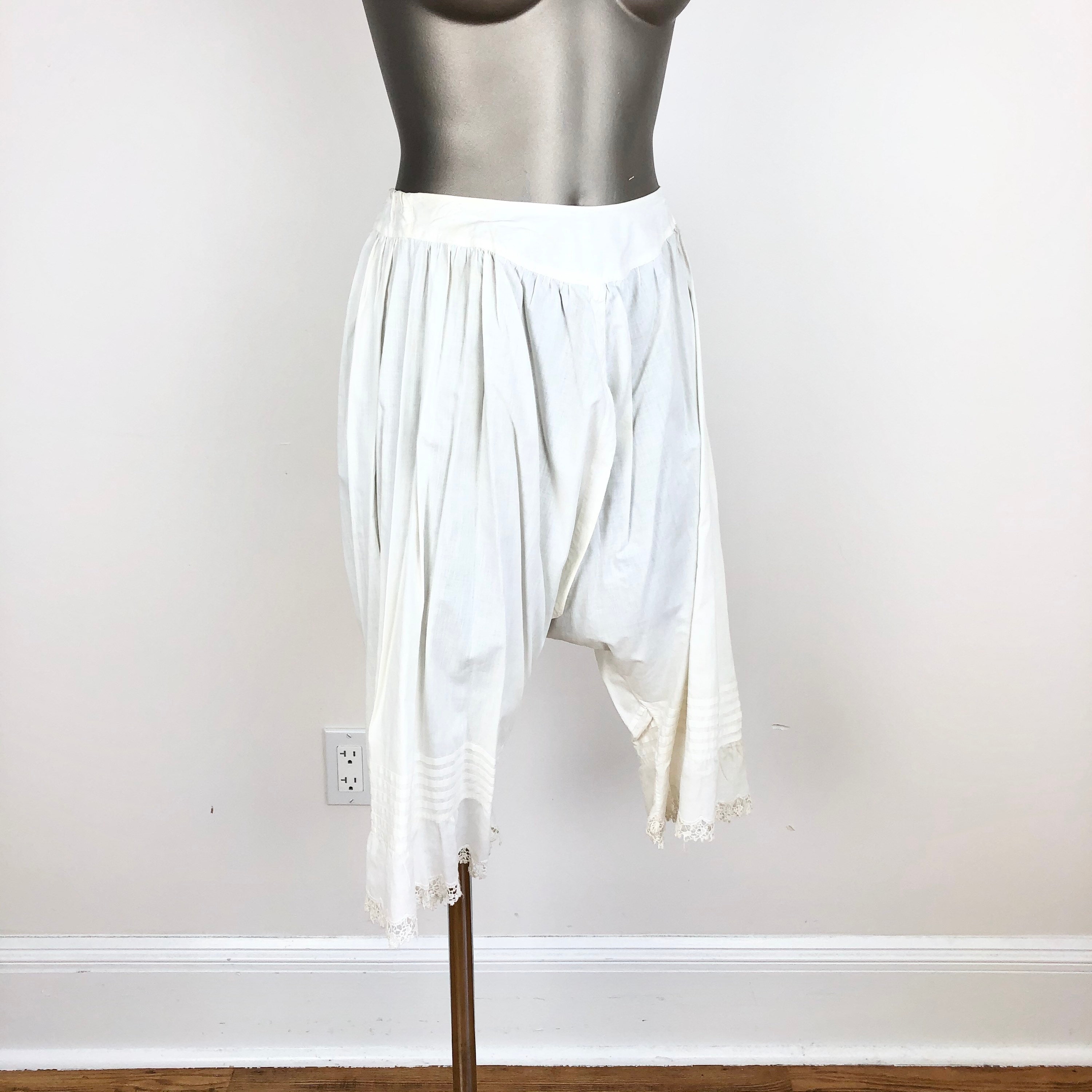 Antique Victorian Split Crotch White Cotton Bloomers S - Etsy UK