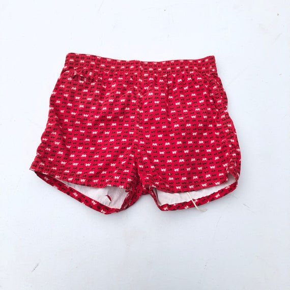 1950s Medieval Lion Print Swim Trunks S - Gem