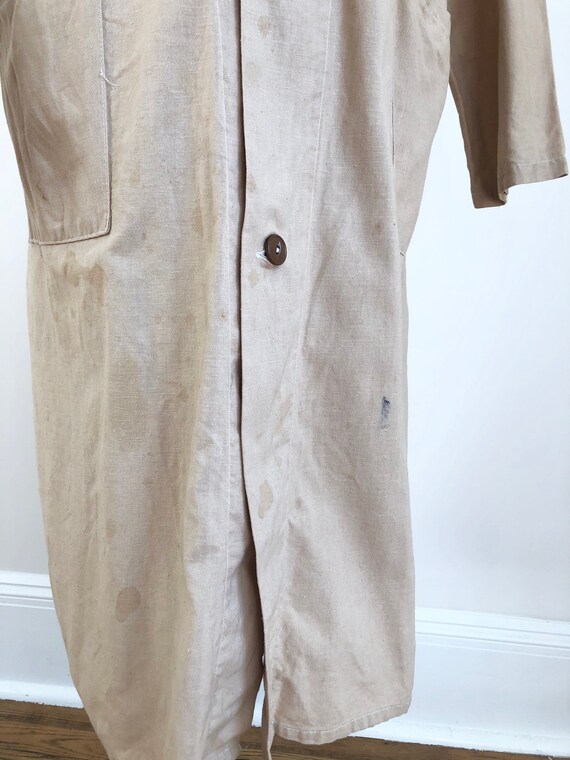 1930s Ivory Cotton Duster Jacket M - Gem