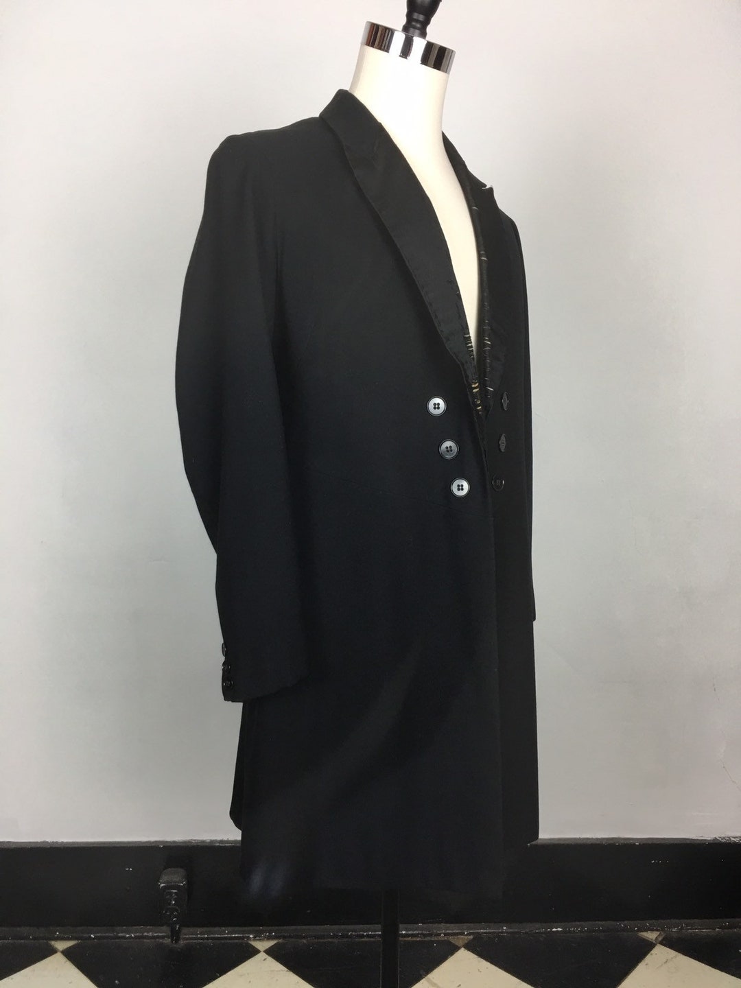 Early 1900s Black Wool Jacket - Etsy