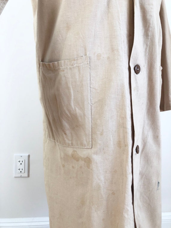 1930s Ivory Cotton Duster Jacket M - Gem